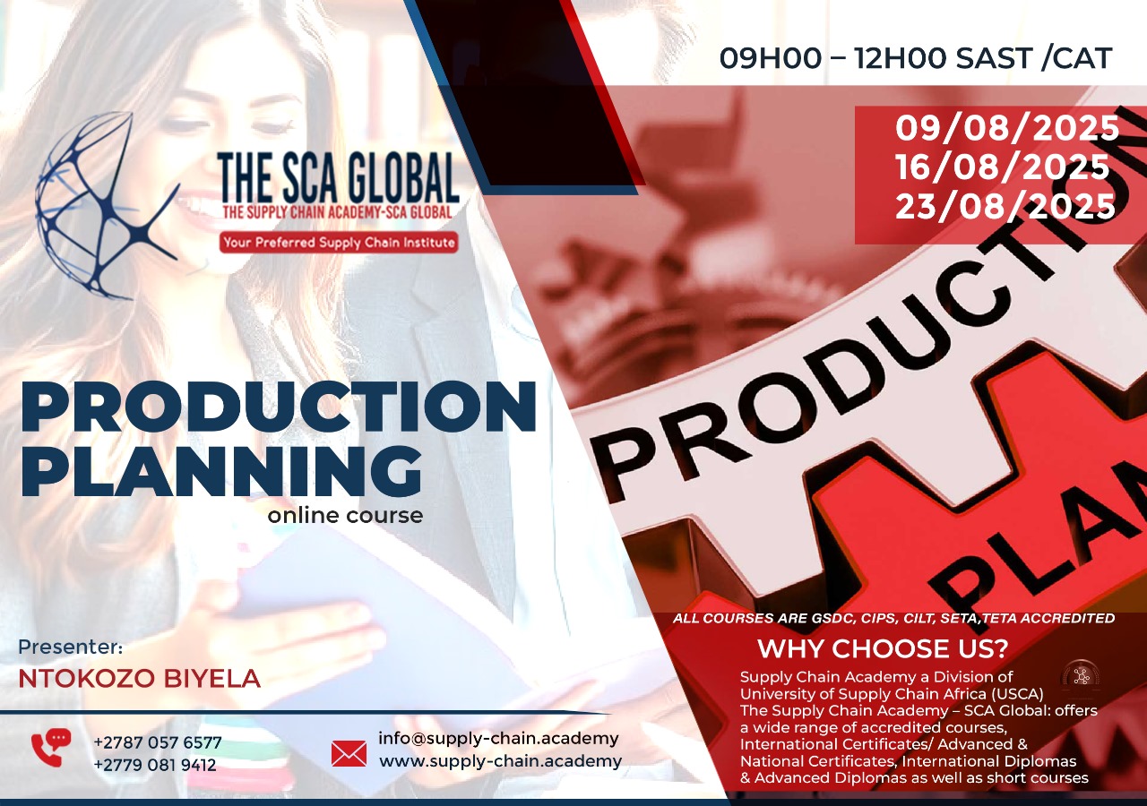 PRODUCTION PLANNING - The Supply Chain Academy -SCA Global